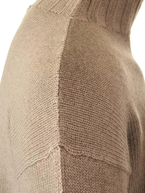 Tagliatore Bicolor Wool Sweater - Brown