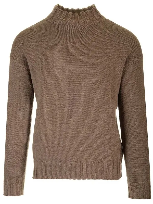 Tagliatore Bicolor Wool Sweater - Brown