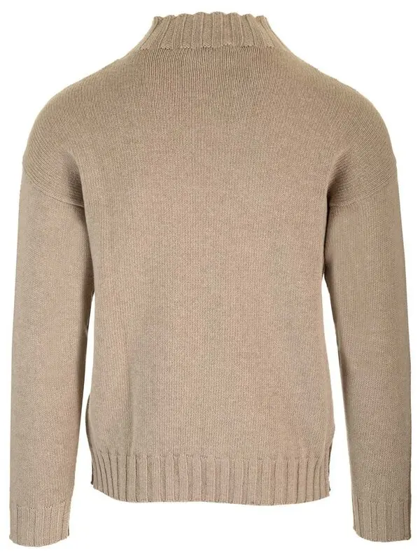 Tagliatore Bicolor Wool Sweater - Brown