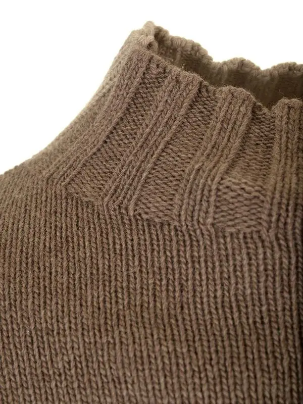 Tagliatore Bicolor Wool Sweater - Brown