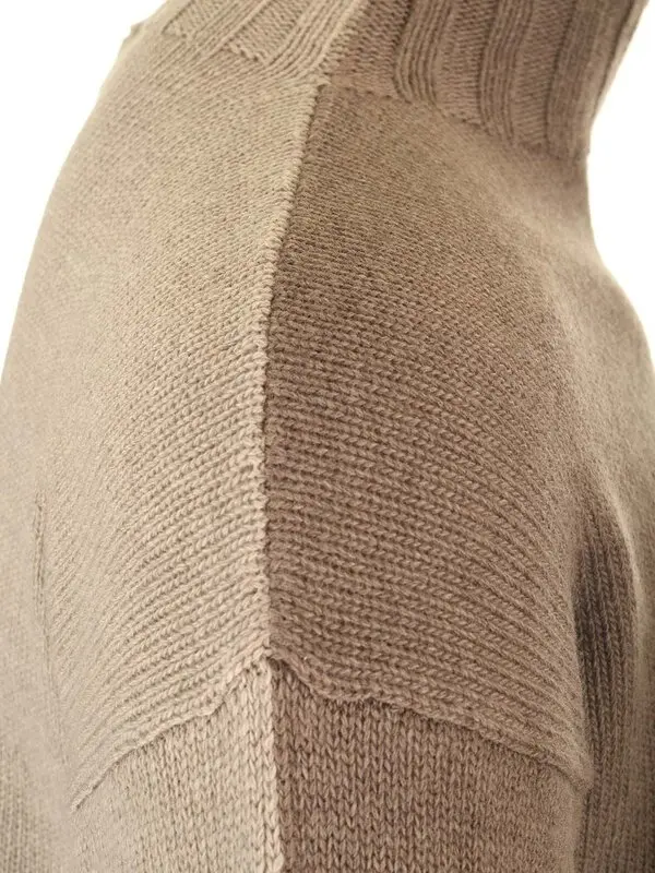 Tagliatore Bicolor Wool Sweater - Brown