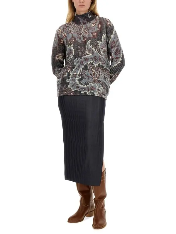 Etro Printed Wool Sweater - Multicolor