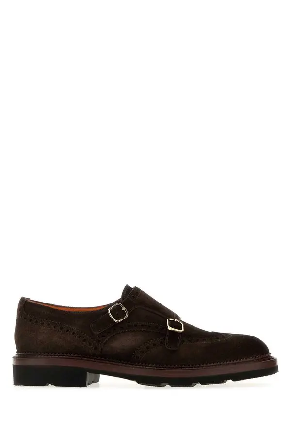 Santoni Suede Kalama Loafers - Brown
