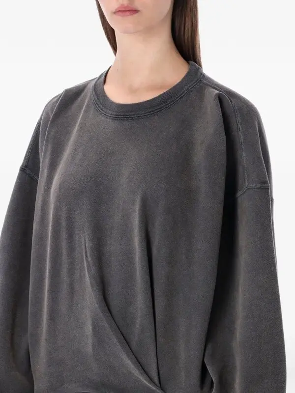 Isabel Marant Étoile Draped Cotton Sweatshirt - Black