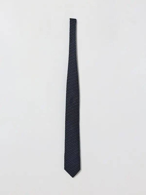 Zegna Silk Tie With All-over Palm Trees Print - Blue