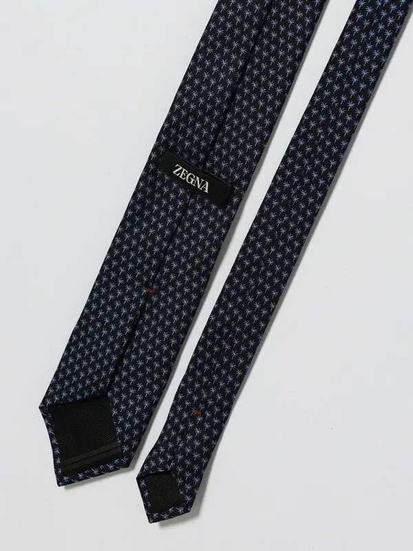 Zegna Silk Tie With All-over Palm Trees Print