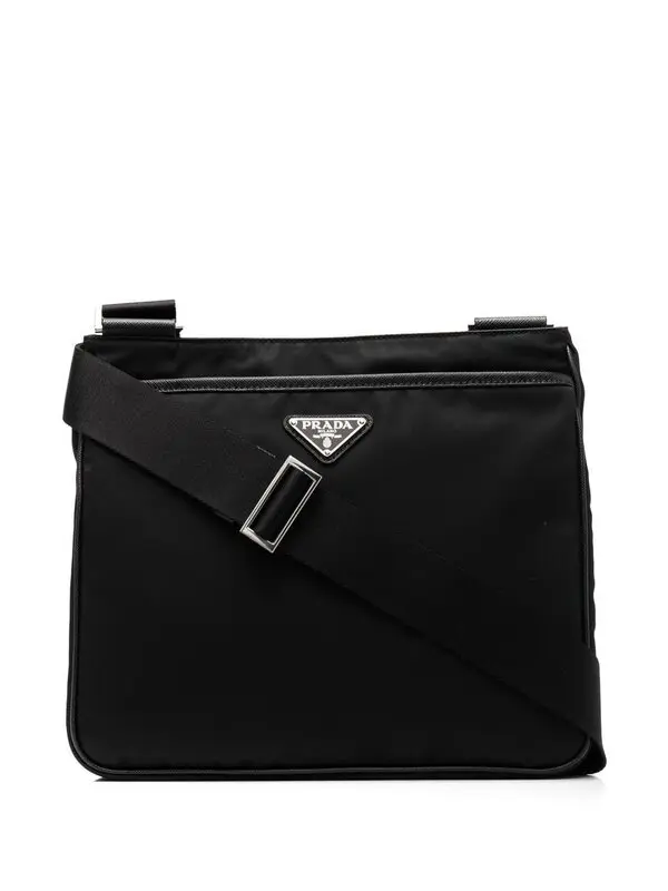 Prada Re-nylon And Saffiano Shoulder Bag - Black