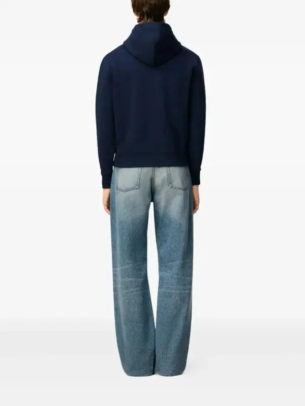 AMI Paris Cotton Hoodie - Blue
