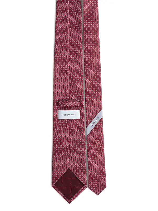 FERRAGAMO Monogram Silk Neck Tie