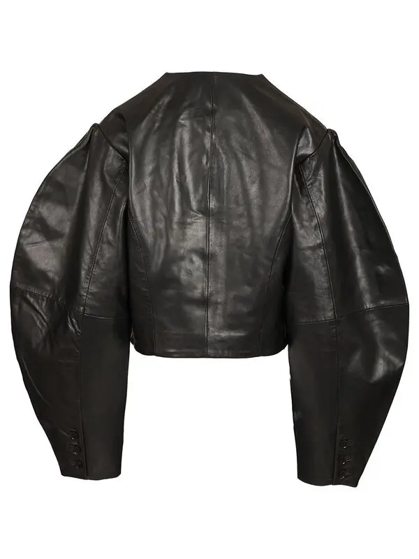 ROTATE BY BIRGER CHRISTENSEN Fitted Leather Jacket