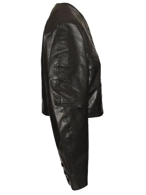 ROTATE BY BIRGER CHRISTENSEN Fitted Leather Jacket