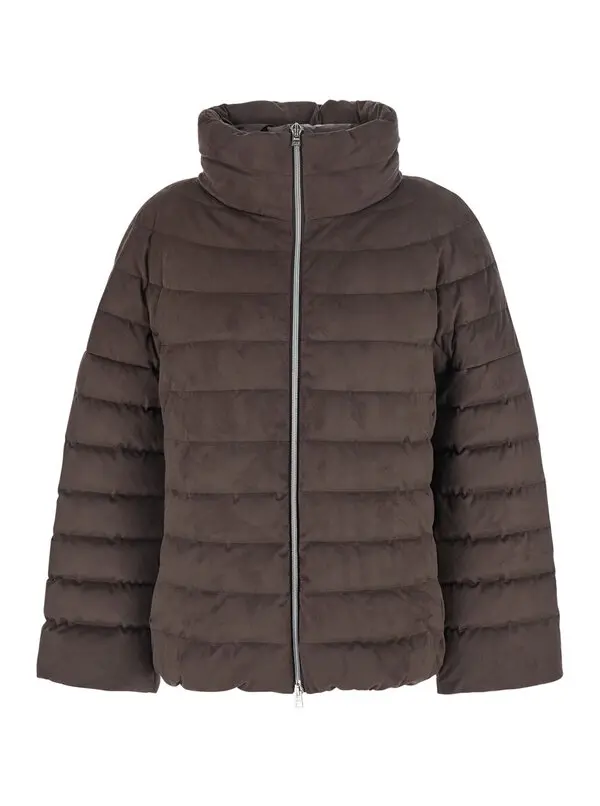 Herno Faux Suede Down Jacket - Multicolor