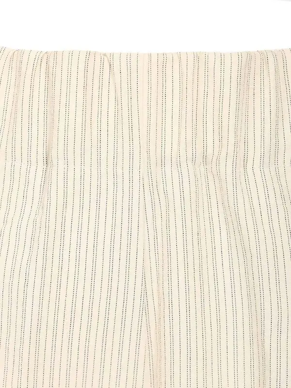 Dries Van Noten Striped Wide Leg Trousers - White