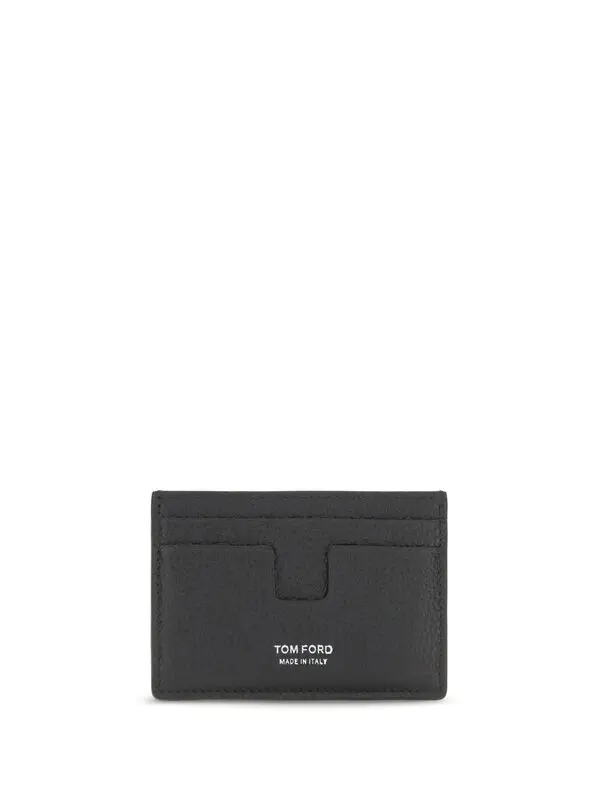 TOM FORD Leather Card Holder - Black