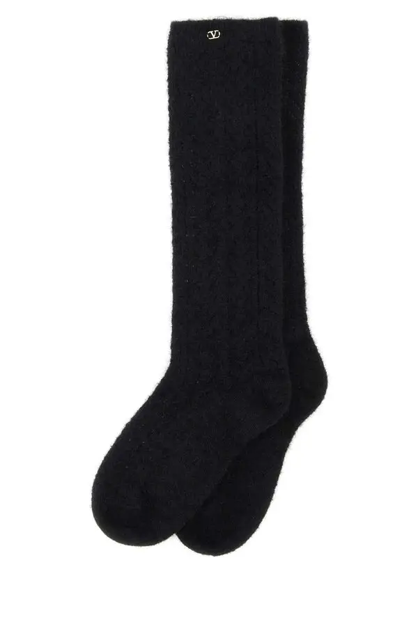 Valentino Garavani Stretch Mohair Blend Socks - Black