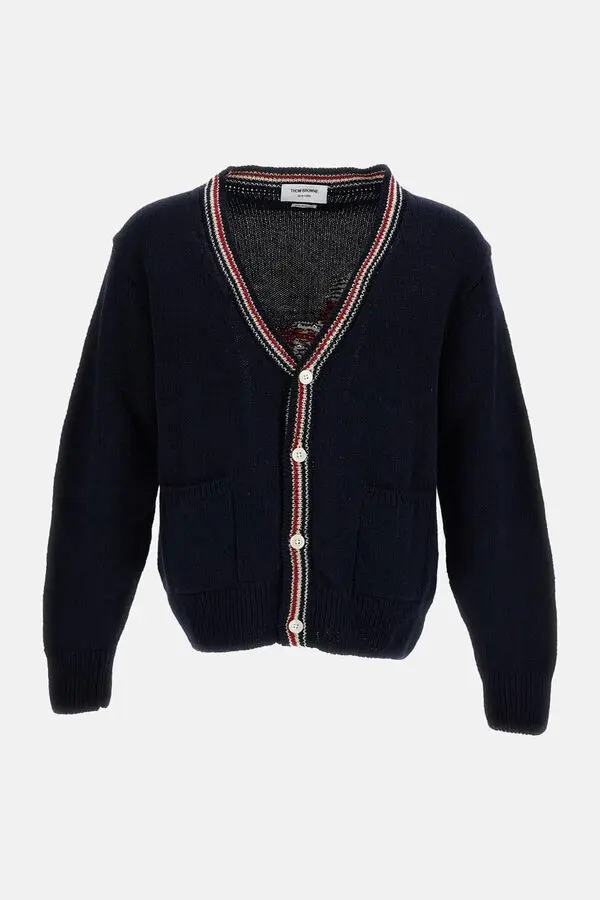 Thom Browne Donegal Intarsia Hector Patchwork Cardigan - Multicolor