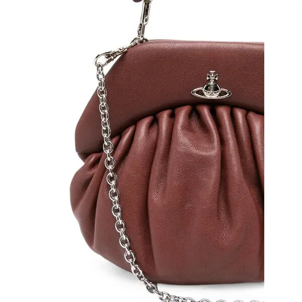 VIVIENNE WESTWOOD Leather Tote Bag - Brown