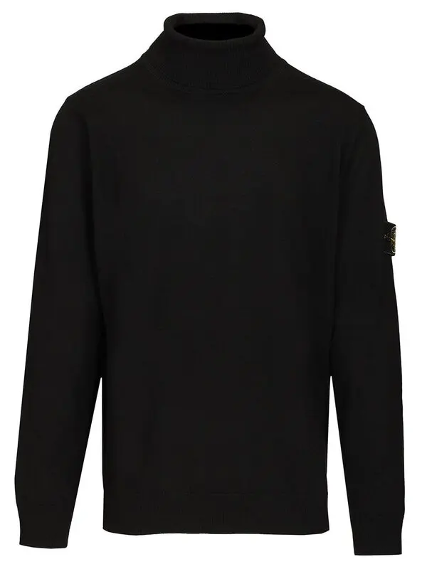 Stone Island Turtleneck Sweater - Black