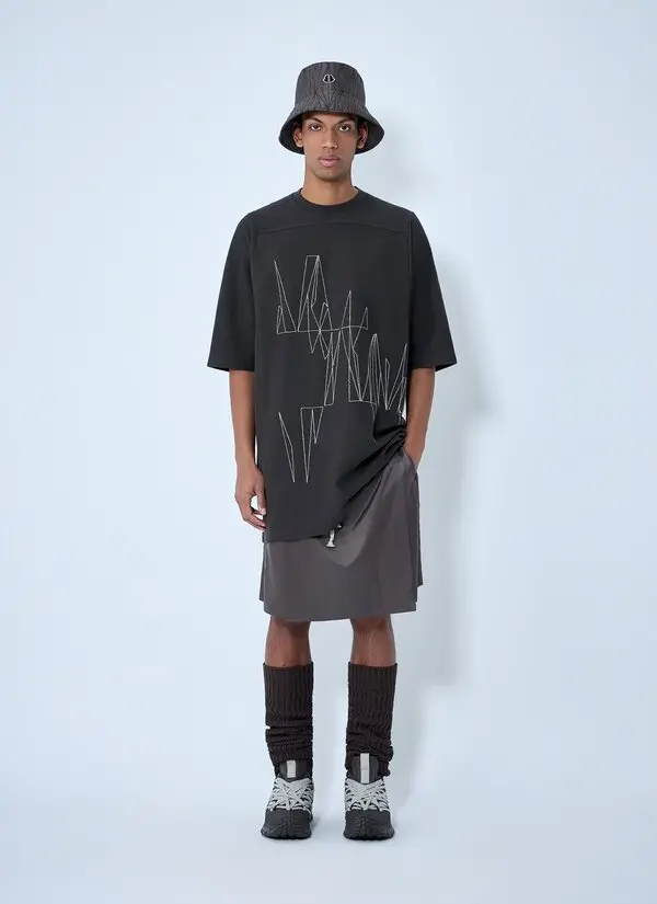 Moncler Rick Owens Drawstring Midi Kilt Shorts