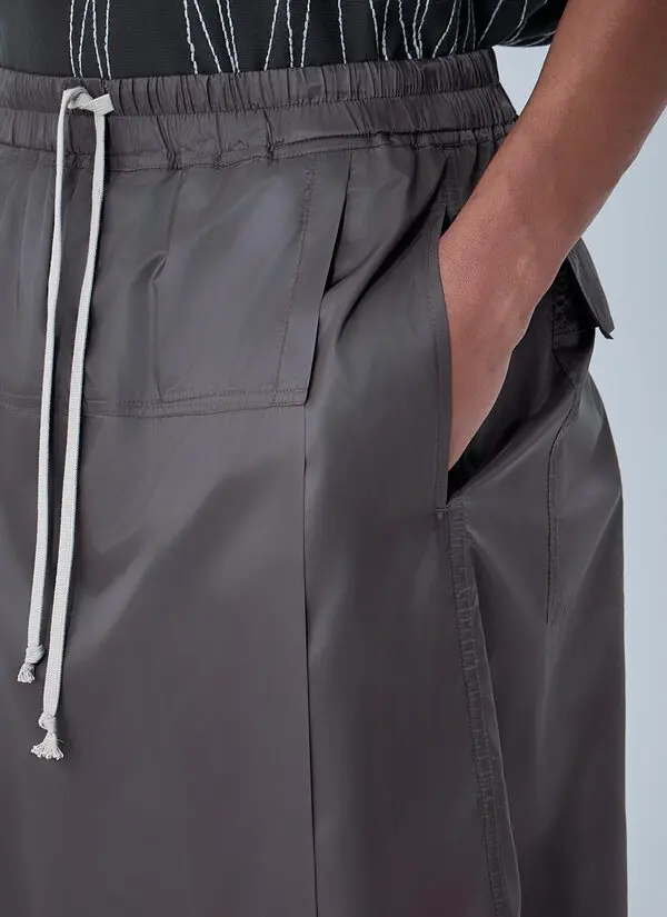 Moncler Rick Owens Drawstring Midi Kilt Shorts