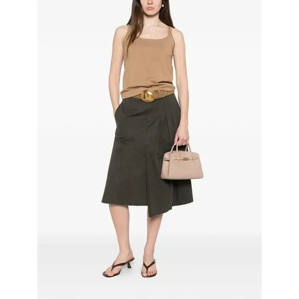 Max Mara Cotton Scoop Neck Tank Top - Cream