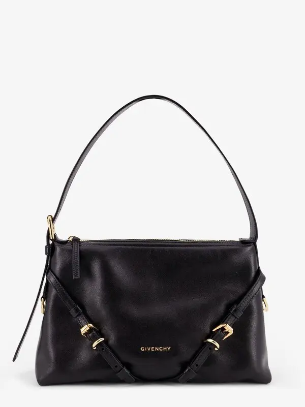 Givenchy Voyou Leather Shoulder Bag - Black