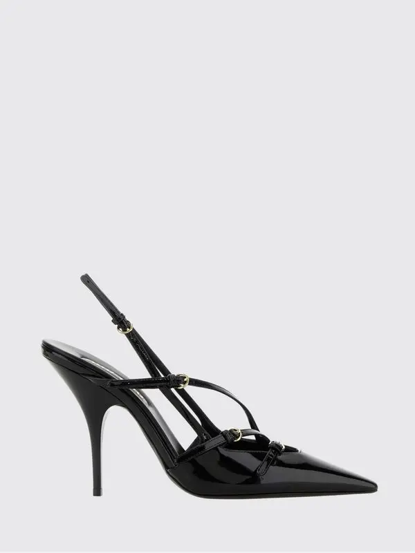 Miu Miu Glossed Leather High Heel Shoes - Black