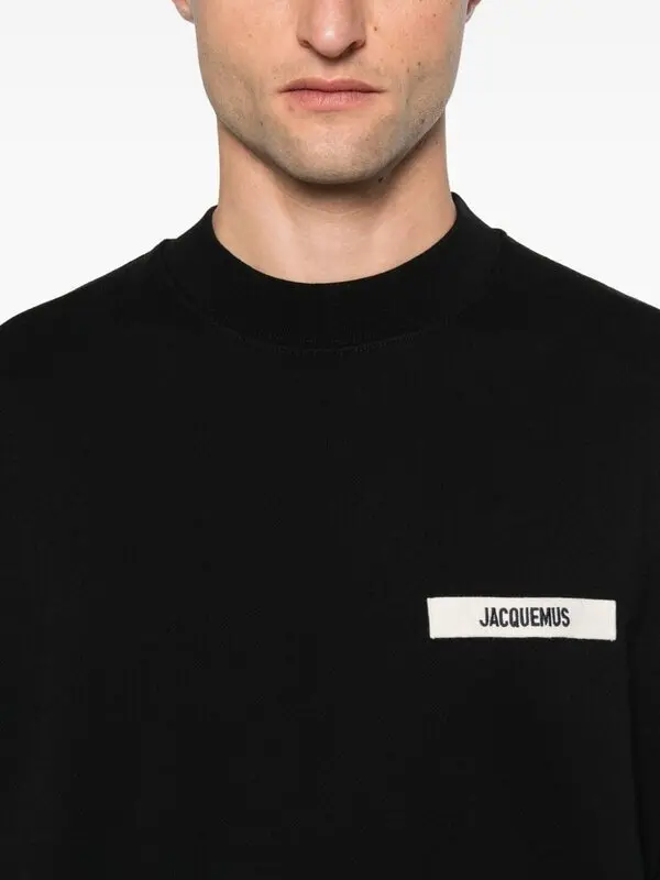Jacquemus Cotton Sweatshirt - Black