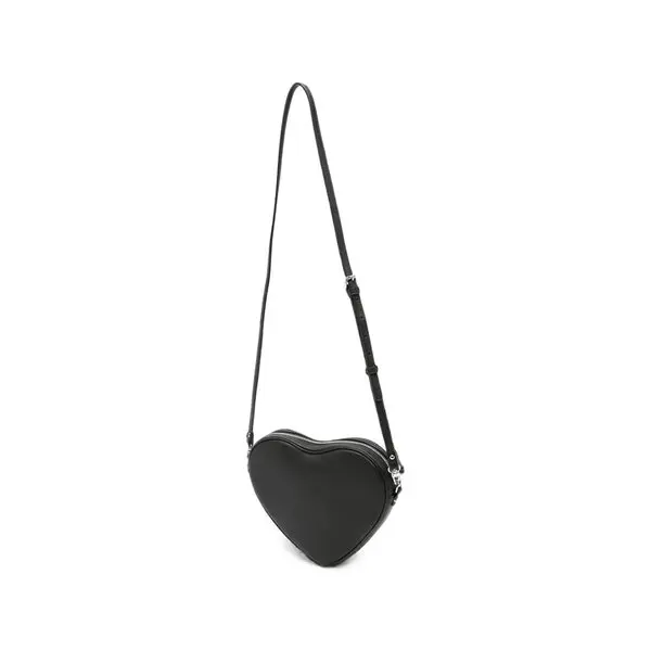 VIVIENNE WESTWOOD Saffiano Leather Heart Tote Bag - Black