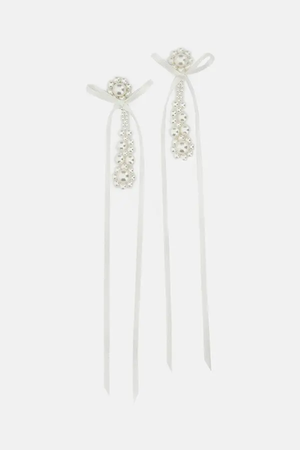 Simone Rocha Victorian Drip Bow Earrings