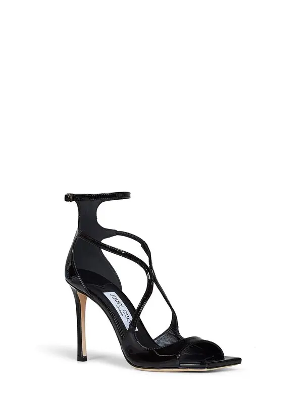 JIMMY CHOO Patent Leather Azia 95 Sandals - Multicolor