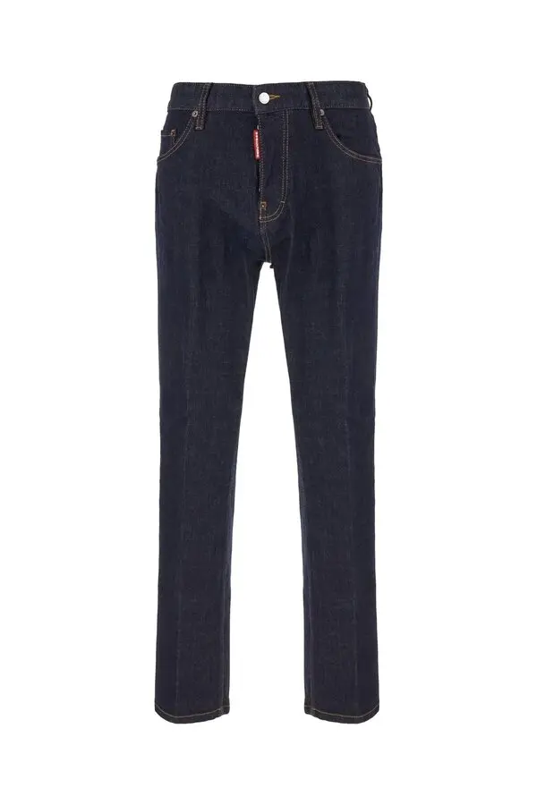 Dsquared2 Straight Leg Dark Wash Jeans - Multicolor