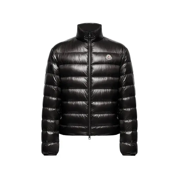 Moncler Quilted Stand Collar Down Puffer Jacket - Black