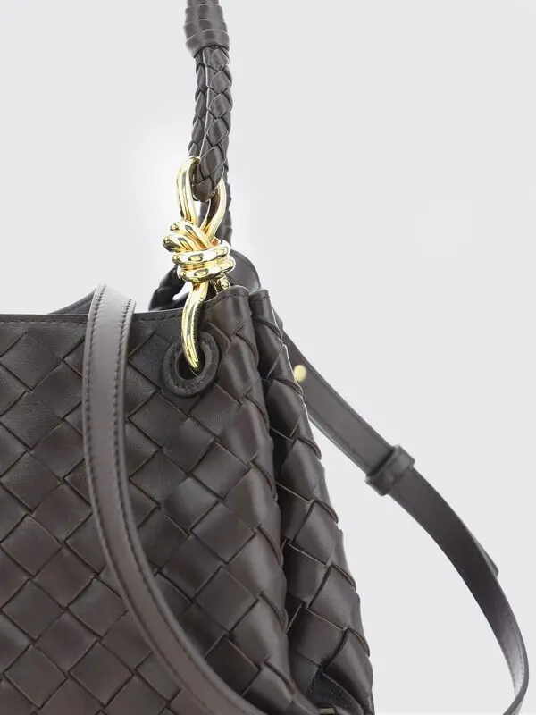 Bottega Veneta Parachute Small Woven Leather Bag - Brown