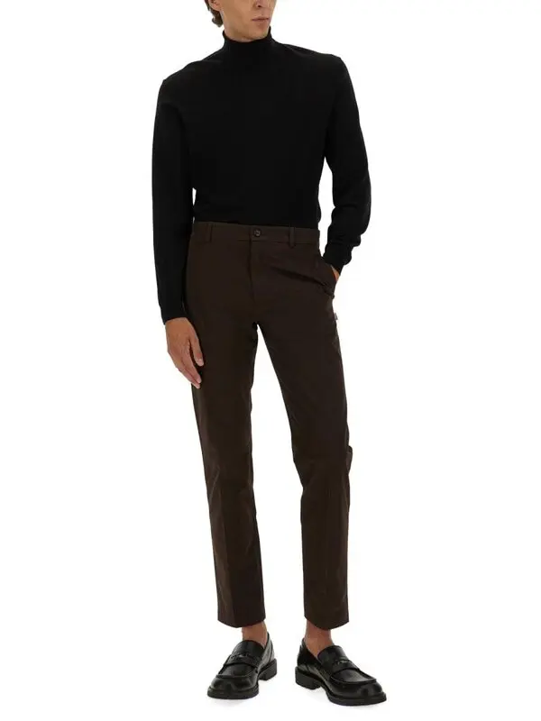 Burberry Cotton Chino Pants - Brown