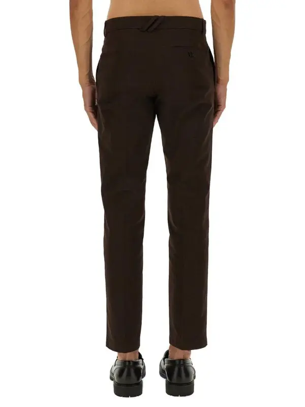 Burberry Cotton Chino Pants - Brown