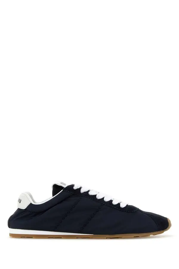 Miu Miu Fabric And Suede Sneakers - Blue