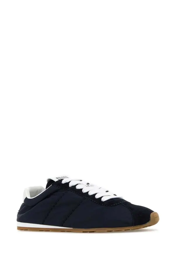 Miu Miu Fabric And Suede Sneakers - Blue
