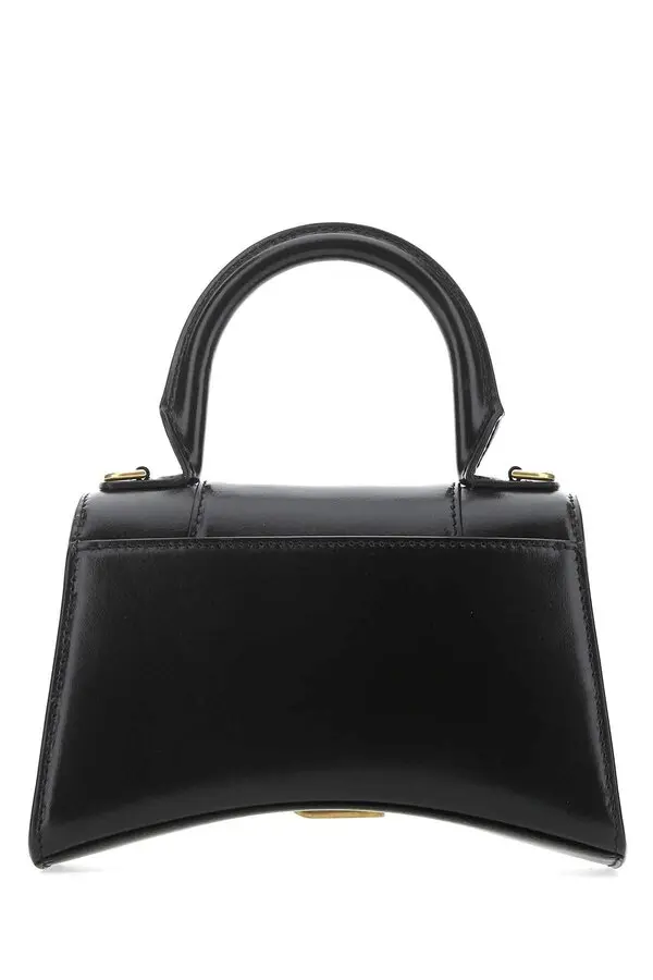 Balenciaga Leather Hourglass Handbag - Black