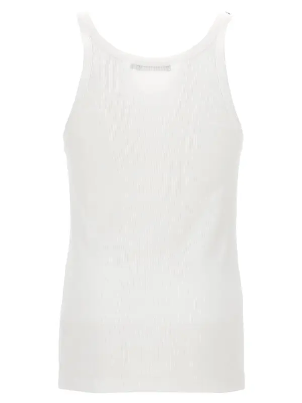 Dolce & Gabbana Ribbed Tank Top - White