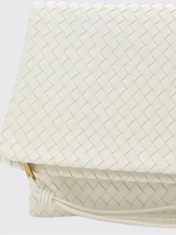 Bottega Veneta Woven Leather Clutch - White