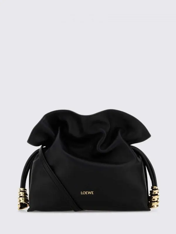 Loewe Flamenco Leather Clutch - Black