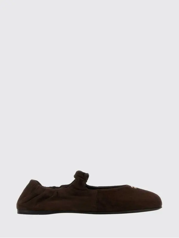 Miu Miu Suede Ballet Flat - Brown