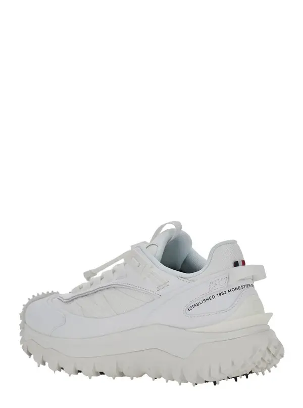 Moncler Trailgrip Gtx' White Sneakers With Logo On The Side And Chunky Rubber Sole In Leather And Tech Fabric For - Multicolor