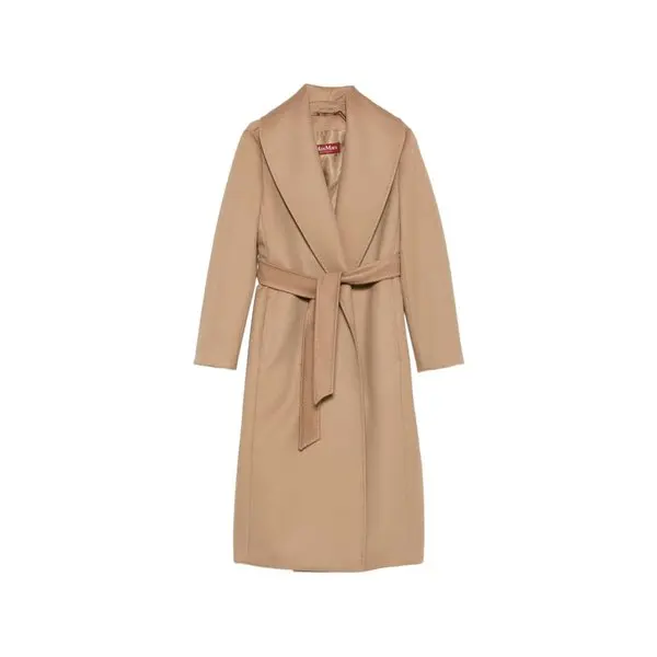 Max Mara Virgin Wool Single Breasted Coat - Cream