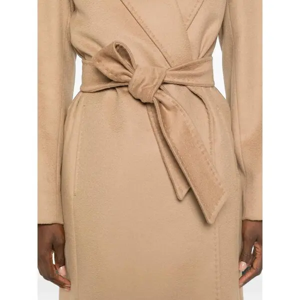 Max Mara Virgin Wool Single Breasted Coat - Cream