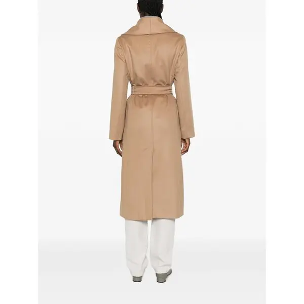 Max Mara Virgin Wool Single Breasted Coat - Cream