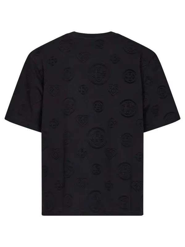 Casablanca Black Jersey Applique Monogram Oversized T-shirt