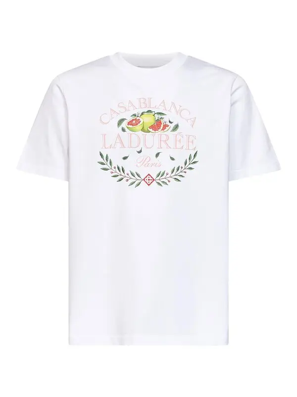 Casablanca White Cotton Jersey Laduree X T-shirt - Multicolor