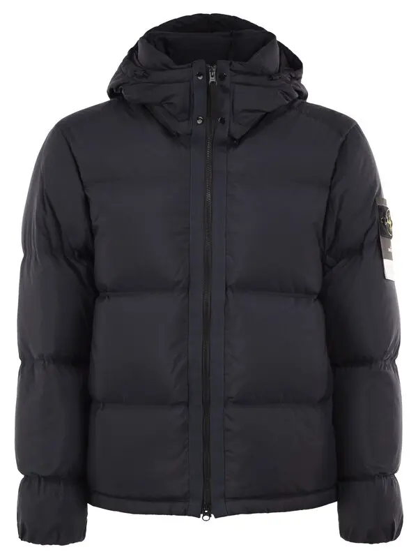 Stone Island Matt Ripstop Cordura® Hooded Down Jacket - Blue